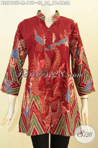 Baju Batik Wanita Motif Naga Proses Tulis, Blus Sashi Wanita Muda Warna ...