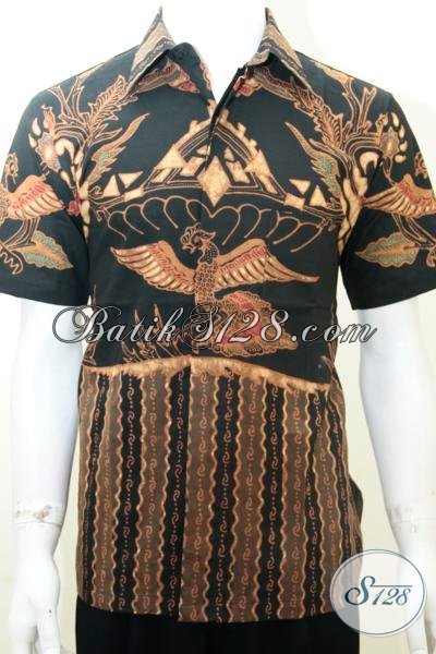 Baju Batik Modern Pria Warna Hitam Keren [LD1997TS-M]